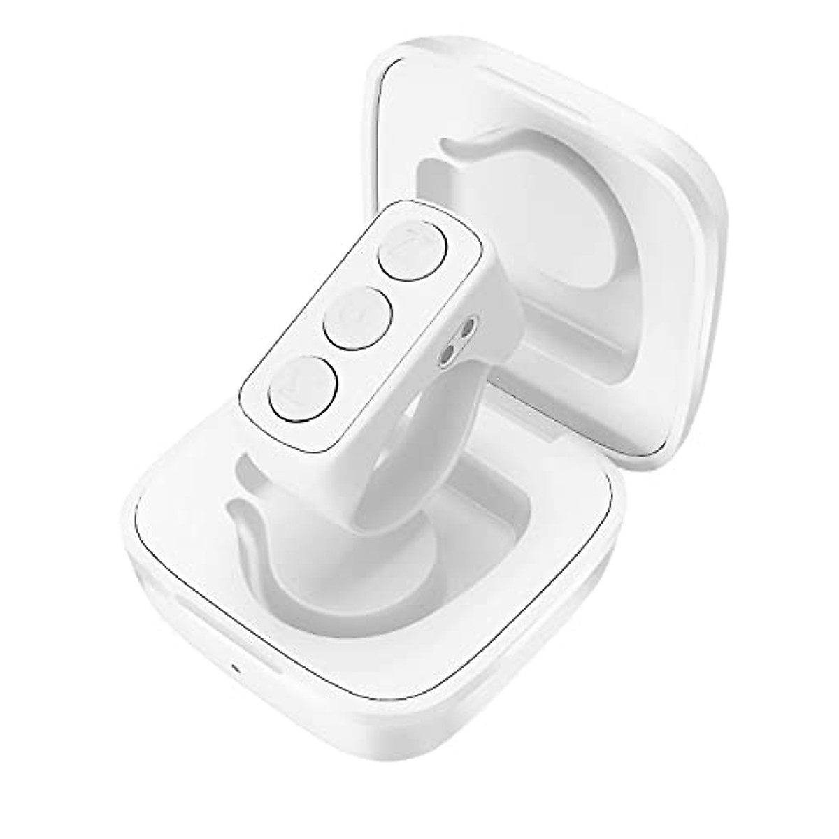 TikTok Remote Control Kindle App Page Turner, Bluetooth Camera Video Recording Remote, TIK Tok Scrolling Ring for iPhone, iPad, iOS, Android - White