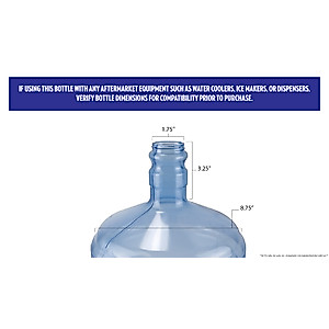 New Wave Enviro Polycarbonate Water Bottle, 2-Gallon, Screw Top Cap with Integrated Handle for Easy Carrying, Built for Durability, Blue