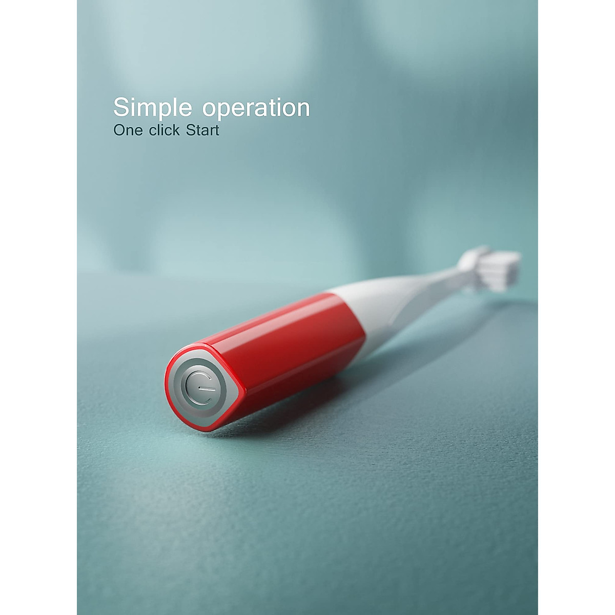 Blenpapa Kids Sonic Electric Toothbrush with Battery Powered 31000VPM High Vibration, Soft Bristles, Red