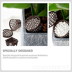 Yardwe 100pcs Boxes Jade Fertilizer Box Plant Flower Fertilizer Basket Gardening Fertilizer Container Containers with Lids Orchard Fertilizer Basket Mini Pots Bonsai Accessories Plastic