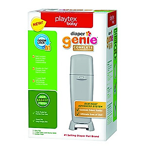 Playtex Diaper Genie Complete Diaper Pail with Odor Lock Technology, Gray