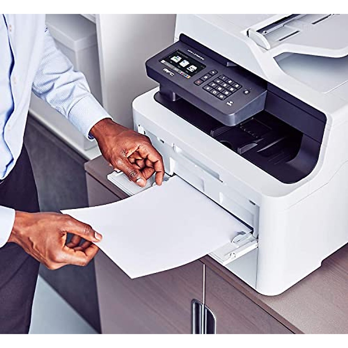 Brother Color MFC-L3750CDW All-in-One Digital Wireless Laser Printer - Print Copy Scan Fax - 24 ppm, 600 x 2400 dpi, Auto 2-Sided Printing, 50-Sheet ADF, 3.7" TFT Touchscreen LCD, Ethernet, BROAGE