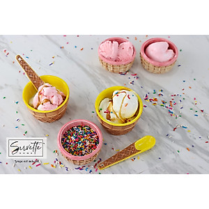 Pink Ice Cream Sundae Dessert Bowl 6oz - Set of 2