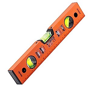 DOWELL 12 Inch Magnetic Spirit Level with Metric Scale, 3 Different Bubbles-45°/90°/180°HY030660