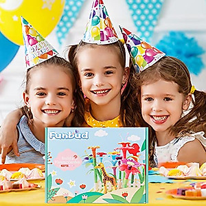 Flower Garden Building Toys for Toddler Girls - Stem Toys for 3 4 5 6 Year Old Kids Preschool Learning Activities, Educational Floral Gardening Stacking Toy Set, Birthday Gifts for Girls Age 3-6