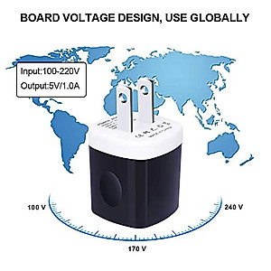 Wall Adapter 10 Pack,UorMe 1A 5V Single Port Charger Power USB Plug Charging Cube Block Box Compatible iPhone 14 13 12 SE 11 X, Galaxy S23 Ultra S22 S21 FE S10e S9 A13 A23 A21 A03s A71 A51 A31 Note20