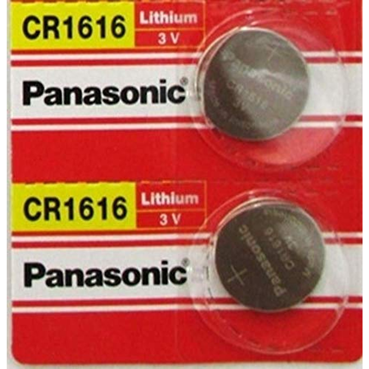 Panasonic CR1616 3V Coin Cell Lithium Battery, Retail Pack of 2