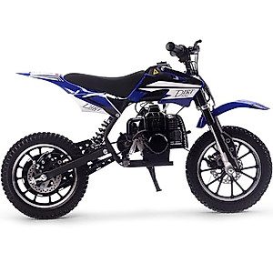 MotoTec DB-01 50cc 2-Stroke Kids Gas Dirt Bike Blue