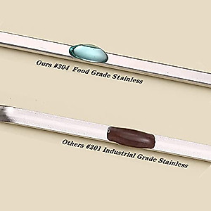 MOCUMEI Metal Skewers for Grilling,Kabob Skewers,Flat BBQ Barbecue Skewer,Grilling Skewers Set,Reusable BBQ (14" skewers(16 Pack))