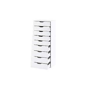 Naomi Home Office File Cabinets Wooden File Cabinets for Home Office Lateral File Cabinet Wood File Cabinet Mobile File Cabinet Mobile Storage Cabinet Filing Storage Drawer White/9 Drawer