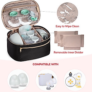 Fasrom Wearable Breast Pump Carrying Case Bundle with Breast Milk Cooler Travel with Ice Pack Fits 6 Tall Baby Bottle Up to 9 Ounce