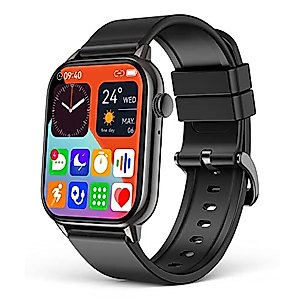Smart Watch (Answer/Make Call), 1.68" Fitness Tracker Smartwatch for Android iPhone with Blood Pressure Heart Rate Sleep Monitor Pedometer, IP67 Waterproof Smart Watches for Men