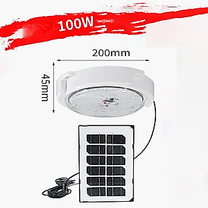 iFCOW Solar Indoor Lights for Home, Solar Shed Lights, Solar Powered Ceiling Light 300W Indoor Light with Remote and Timer for Barn Shed Garage