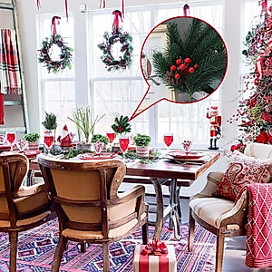 HYLYING 10 PCS Artificial Pine Branches Faux Cedar Sprigs with Pinecones Branch Fake Greenery Pine Picks for Christmas Holiday Winter Home Garden Decor, A5