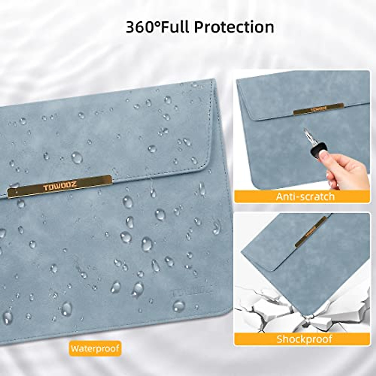 TOWOOZ Sleeve Compatible with 2022 New M2 MacBook Air 13.6 Inch A2681 / MacBook Pro 13-13.3 Inch/ MacBook Air 13-13.6 Inch M1 M2 Chip, Laptop Sleeve Case with Accessory Pouch