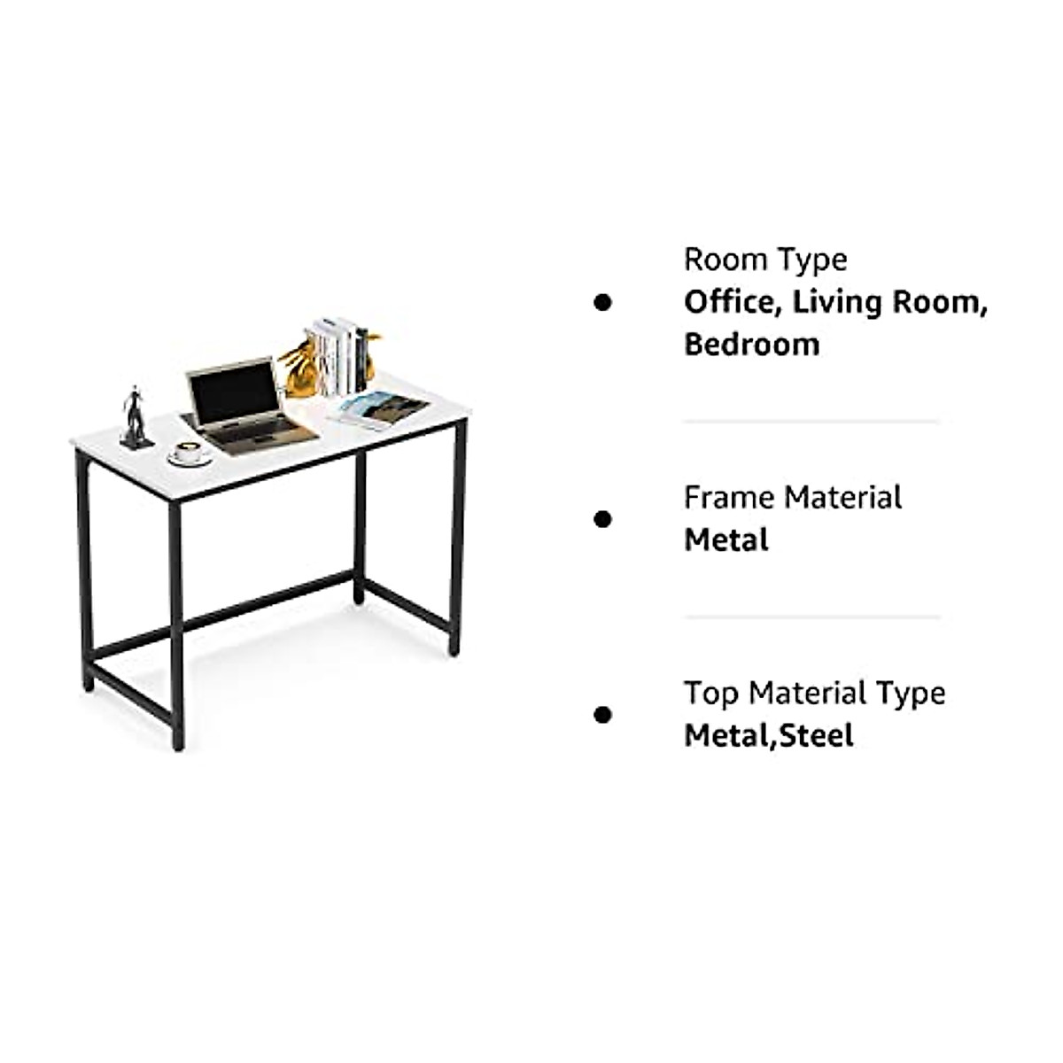 Weehom PC Laptop Notebook Study Writing Table for Home Office Workstation Simple Multifunctional Desk,White 39 inch