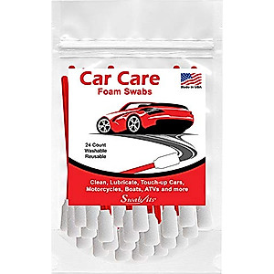 Swab-its® 24-Piece Package of Auto Detailing Car Care Foam Swabs: 87-7904 Made in The USA