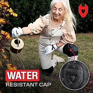 NoCry Gel Knee Pads for Men & Women with Waterproof Anti-Slip Cap and Adjustable Non-Slip Straps — Perfect Gardening Knee Pads; Work Knee Pads for Women & Men or Soft Knee Pads