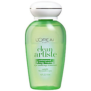 L'Oreal Paris Clean Artiste - Eye Makeup Remover - Waterproof & Long Wearing - Net Wt. 4.0 FL OZ (118 mL) Per Bottle - Pack of 2 Bottles