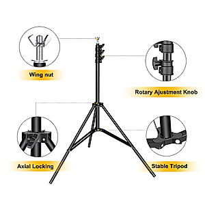 CPLIRIS Backdrop Stand for Parties, 8.5x10ft Adjustable Backdrop Support for Photoshoot, Baby Shower Backdrop Stand with Spring Clips, Sandbag, Backdrop Clip and Carry Bag