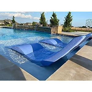 Aqua Outdoors - in-Pool Chaise Lounger - Pool & Sun Shelf Lounge Chair - Designed for Water Depths Up to 9” - Compatible with All Pool Types - Poolside & Sun Deck Tanning - Set of 2 - Coral Reef