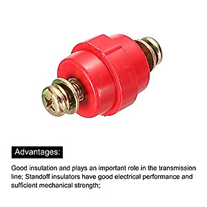 PATIKIL Insulator 8pcs SM30 High-Strength Polyester Standoff Insulators with M8 Screws for Power Distribution Cabinet