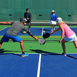 Patiassy Pickleball Net Set with Wheels and Pickleball Court Marking Kit 22 FT Regulation Size Portable Pickleball Nets with Net Tension Adjuster, 8 Sandbags for Outdoor Indoor Driveway