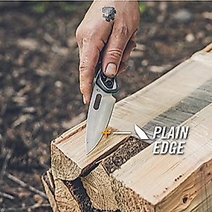 Gerber Gear 31-003928 Sumo Folding Pocket Knife, 3.9 Inch Fine Edge Blade, Cyan