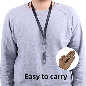 2 Pack Dog Whistle，Pet Training Clicker | Training Behaviour Aids Accessories for Dog | Barking Control Device, Long Range Adjustable Frequency (Black)