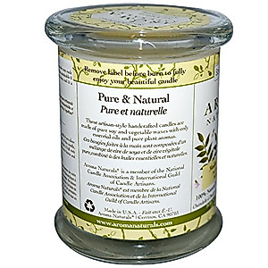 Soy VegePure, 100% Natural Soy Essential Oil Candle, Meditation, Patchouli & Frankincense, 8.8 oz (260 g), Aroma Naturals