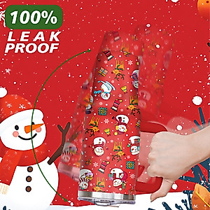 Qoepfnsh Christmas Tumbler 40 oz With Handle and Straw - Red Snowman Stainless Steel Insulated Coffee Cups - Mugs Gifts Stuff Decor for Women Girls