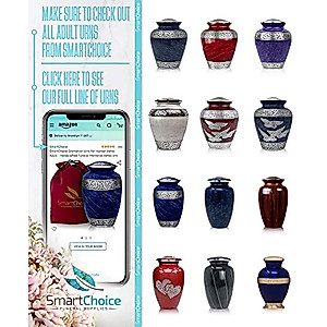 SmartChoice Urn for Human Ashes Adult Memorial urn Funeral Cremation Urns Large Burial Urns for Ashes (Adult Cremation Urn)