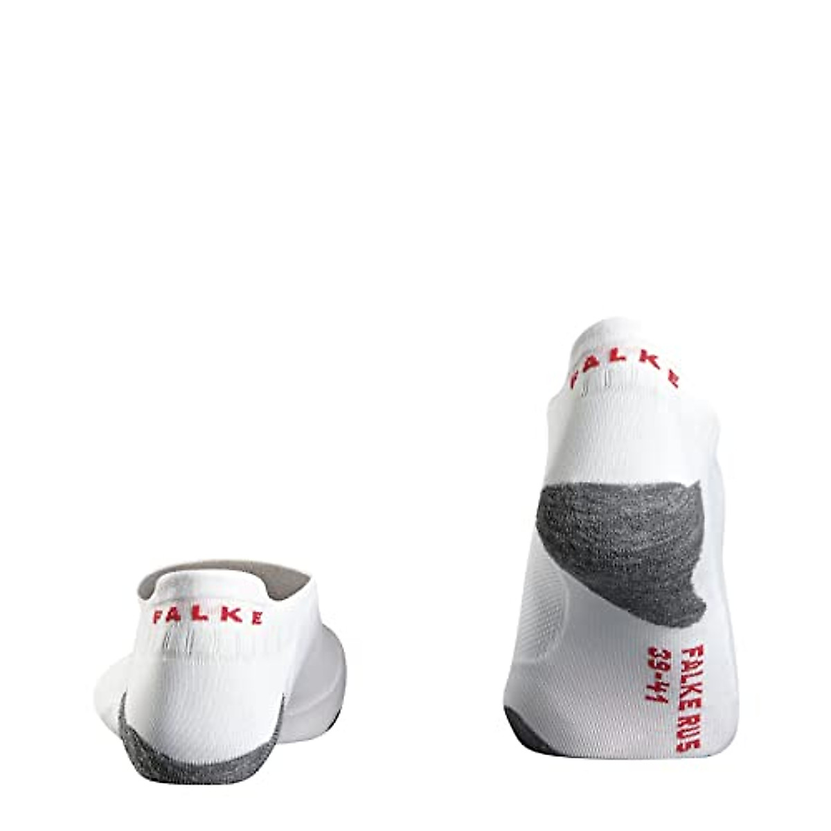 FALKE Men's RU5 Race Invisible Running Socks, No Show, Ultralight Cushion, Athletic Sock, Breathable Quick Dry, Nylon, White (White-Mix 2020), 9-10, 1 Pair