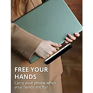 SUPMEGA Magnetic Phone Grip for MagSafe, Grip & Stand with Collapsible Leather Finger Loop, Magnetic Phone Ring Holder only for iPhone 15 Pro Max, iPhone 15 Pro, iPhone 14 Pro Max, 13 and 12 Series