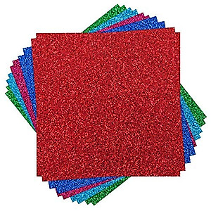 Cricut Glitter Cardstock Sampler, Brights 12" x 12"