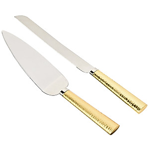 WEDDINGSTAR NCK5G flatware-cake-servers, 11" Cake Server & 13" Cake Knife, Gold