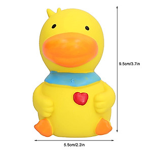 Keenso Latex Duck Dog Toys Durable Cute Interactive Funny Squeak Duck Toys for Dog Puppy Chewing Playing (Yellow)