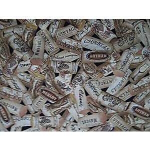 Quality Fabric 100% Cotton Fat Quarter (18'' x 22'') Corks Wine Corks Stamped Names Tan Brown