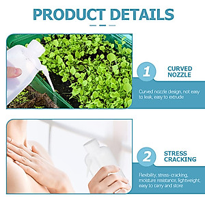 iplusmile 2Pcs Plastic Wash Bottle Wide Mouth Unitary Wash Bottle Safety Squeeze Bottle 500ml (White)