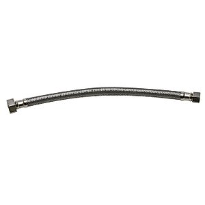 Fluidmaster B1F12 Faucet Connector, Braided Stainless Steel - 3/8 Female Compression Thread x 1/2 I.P. Female Straight Thread, 12-Inch Length