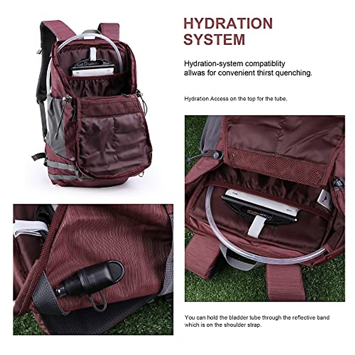 MOUNTAINTOP Hiking Backpack 35L Travel Backpack Lightweight Daypack for Men&Women Outdoor Camping