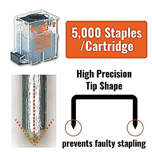 Max NO70FE Staple Cartridge for EH-70F Flat-Clinch Electric Stapler (Box of 5000)