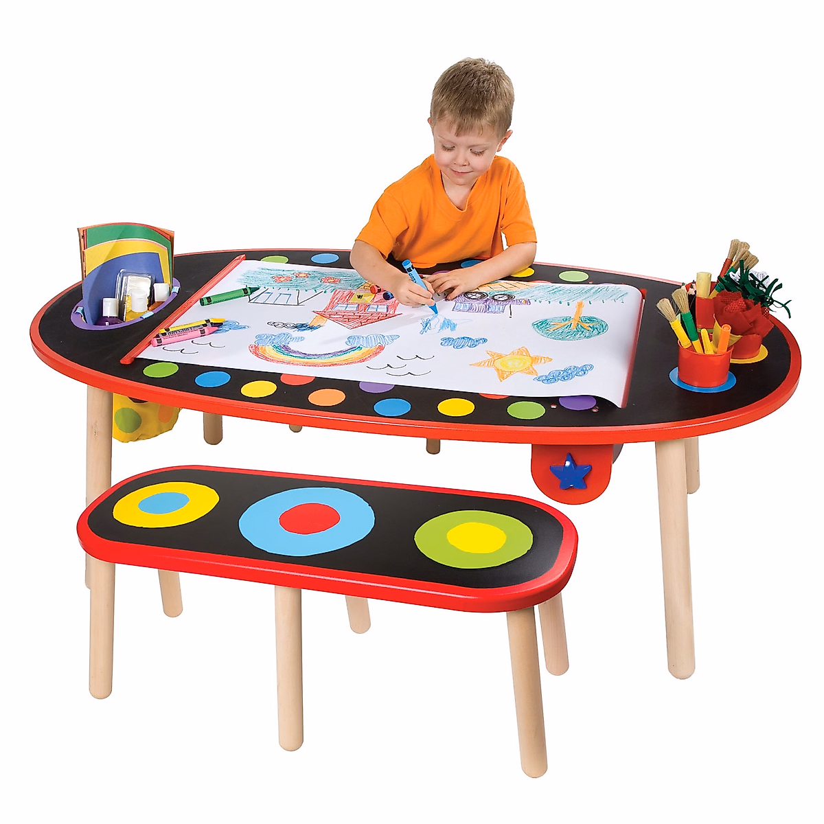 ALEX Toys Super Art Table with Paper Roll Kids Art Supplies