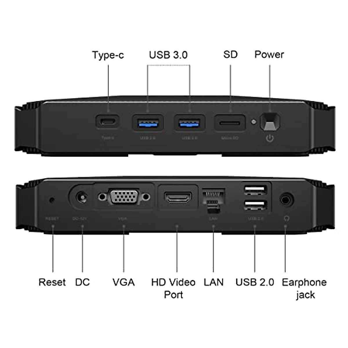 CHUWI Mini PC,8GB RAM 256GB SSD HeroBox Desktop Computer Windows 11, Intel 11th Gen N5100 Quad Core Processor(2.9GHz),Dual WiFi/BT/Gigabit Ethernet/VESA / 4K UHD/USB 3.0/Up to 2TB SSD