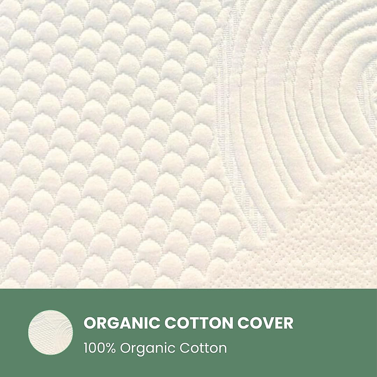 3" Inch Organic Latex Mattress Topper Pad with Organic Cotton Cover Protector (Twin XL Size, Medium) GOLS Certified, Back Pain Relief Support, Hypoallergenic, Cooling and Breathable