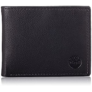 Timberland mens Wellington Leather Rfid Bifold Commuter Security Wallet, Black, One Size