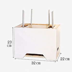 Router Storage Wall Shelf WiFi Set Rack Top Hanging Boxes Power Cord Socket Finishing Box Desktop Multi-Function Display Stand for Home and Office