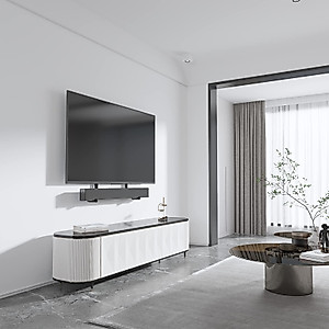 WALI Universal Soundbar Mount - Compatible with Samsung, Bose, Sonos,Lg,Vizio & More - Adjustable Under/Above/Wall Mount Bracket Supports Most Soundbars Up to 33lbs, Black