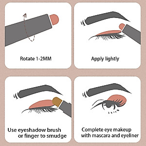 MEICOLY Creamy Eyeshadow Stick,Matte Eyeshadow Pencil Crayon,Eye Brightener Stick,Highlighting Stick,Soft & Smooth Easy To Color Waterproof,103 Putty