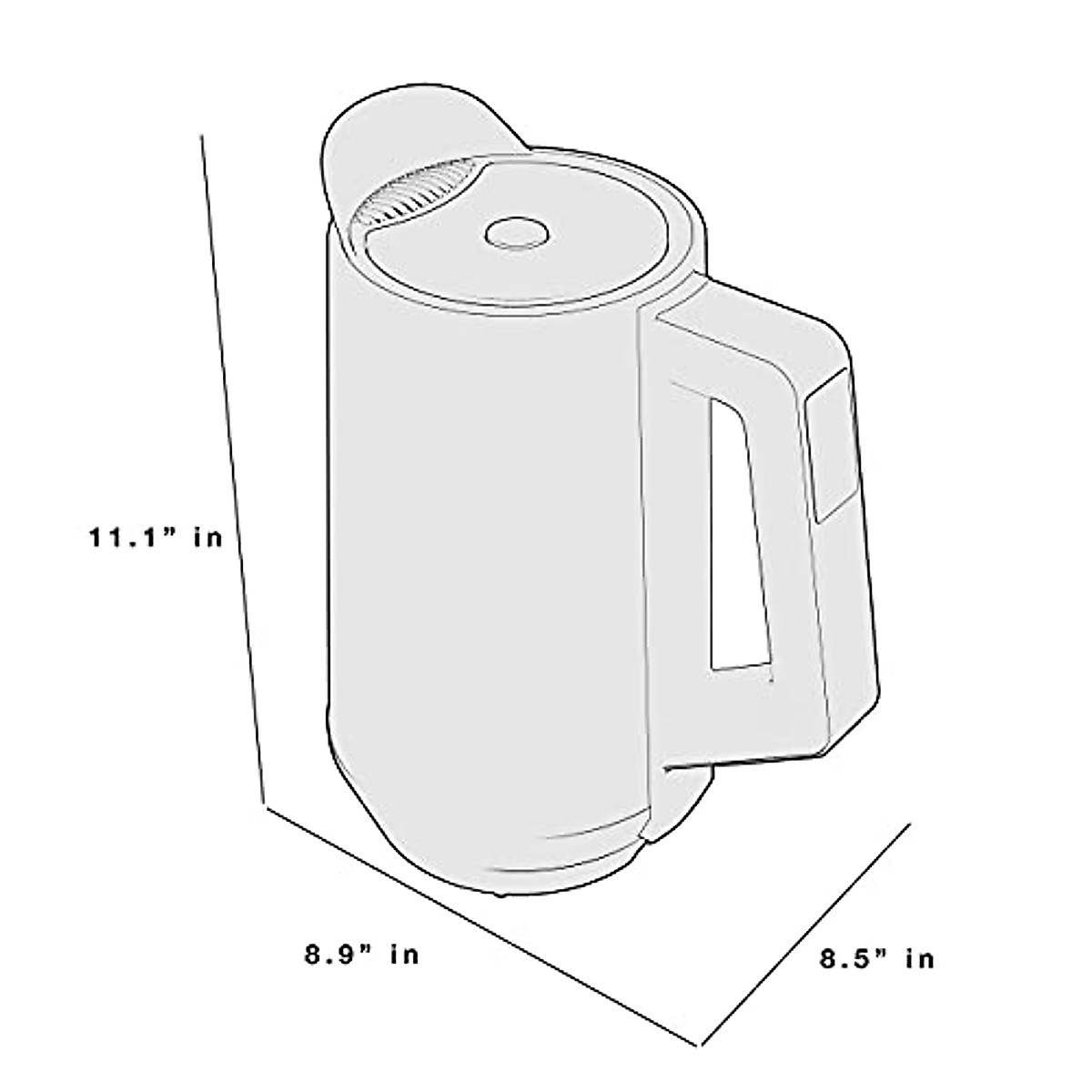 GE Electric Kettle | 6 Cup Capacity | Digital Temperature Control | Boils Water for Tea, Coffee in Minutes | Countertop Kitchen Essentials | 1500 Watts | Stainless Steel